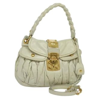 Miu Miu Pre-owned Cuir sacs-main - Femme - Pre-owned - Blanc - Taille: ONE Size
