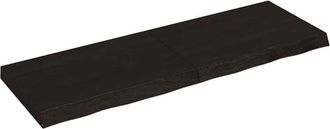 vidaXL Vidaxl - Comptoir de salle de bain marron foncé bois massif traité