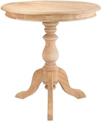 Clp Table dappoint Ronde 70 cm de diam&egrave;tre, Table Basse en Bois de Mindi avec Plateau de Table Rond, Table de Salon Wiva, Couleur:Nature