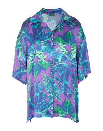8 by YOOX PRINTED VISCOSE BOWLING SHIRT