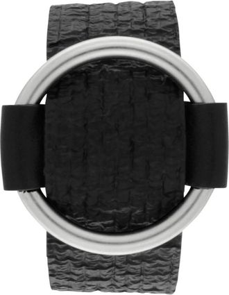 Dansk Copenhagen Mega Ring Lederarmband - - Accessories - Damen - Schwarzk - ONE SIZE