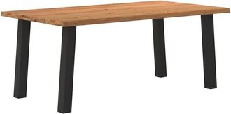 vidaXL Vidaxl - Table à manger marron clair bois de chêne massif rectangulaire