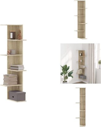 vidaXL Vidaxl - tag&egrave;re dangle murale ch&ecirc;ne sonoma bois ding&eacute;nierie - &Eacute;tag&egrave;re Murale - &Eacute;tag&egrave;re Dangle - Meuble Mural - D&eacute;coration Murale - Rangement Mural