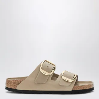 Birkenstock Arizona Big Buckle Slides aus ge&ouml;ltem Leder