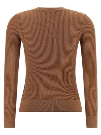 Max Mara Womens Beige Silk Cardigan Clothing
