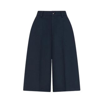 Seventy Short pantalon taille haute l&eacute;g&egrave;rement &eacute;vas&eacute; - Femme - Shorts - Bleu - Taille: 36 FR