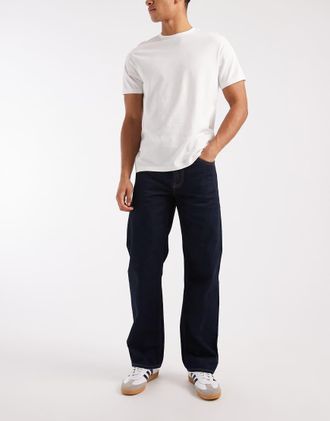 Calvin Klein Jeans Jean droit style ann&eacute;es 90 - Brut classique-Bleu
