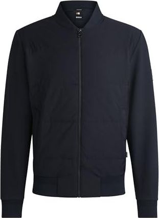 BOSS Hommes H-Skiles 100 Sweat zippé en Coton mélangé avec Devant matelassé