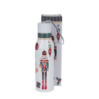 Duo Thermoflasche 500 ml - Edelstahl 18/8, Weihnachtsmotiv Nussknacker, isoliert f&uuml;r hei&szlig;e & kalte Getr&auml;nke, Geschenkbox, Winter & Advent, festliche Serie