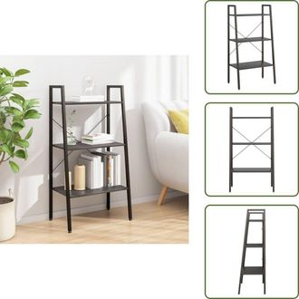 vidaXL Vidaxl - Standregal mit 3 B&ouml;den Schwarz 56x35x108 cm - B&uuml;cherregal - Regalsystem - Stehregal - Aufbewahrungssystem - Wohnzimmer Dekoration
