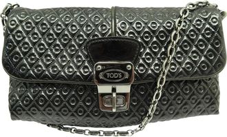 Tod's Tods Crossbody Bags - TODS SCHWARZE PATENTLEDER HAND- UND SCHULTERTASCH - Gr. unisize - in Schwarz - f&uuml;r Damen