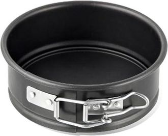 Zenker Springform Ø 12 cm SPECIAL - MINI, kleine Backform mit Flachboden aus Stahlblech, runde Kuchenform mit Antihaftbeschichtung (Farbe: Schwarz), Menge: 1