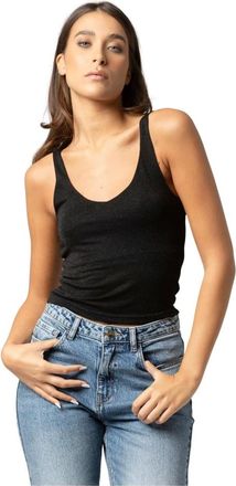 Kocca Femme, Tops, Noir, Taille: 40 FR Classic Slim Shoulder Vest Top