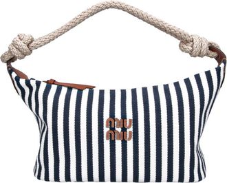 Miu Miu Striped Shoulder Pouch