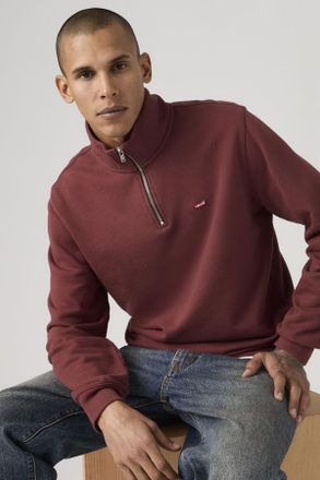 Levi's Original Housemark Pullover mit Viertelrei&szlig;verschluss - Herren - Rot / Rot