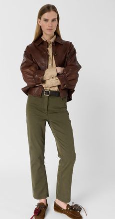 Gerard Darel Jean slim en coton - ADELA - Vert Kaki