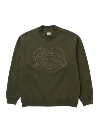 C.P. Company C. P. Company Pull Col Rond - Vert