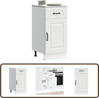 vidaXL Vidaxl - Armoire de cuisine Kalmar blanc bois dingénierie