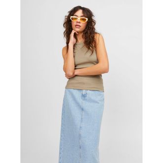 Jack & Jones Top 12224661 Beige Rib Fit