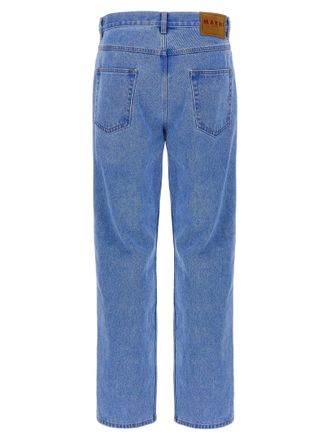 Marni Bleached Cotton Denim Jeans - Blue
