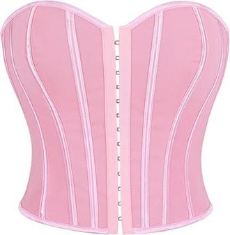 Generic Corset Bustiers Et Corsets Femme Corset Ceinture Violet Orange Pirate Vintage Blanc Mariage Bustier Sexy &Eacute;rotique Robe Fonc&eacute; Purple R&eacute;glable Top Dente