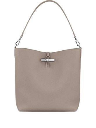 Longchamp Mittelgroße Le Roseau Schultertasche - Nude