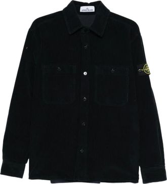 Stone Island Homme, Vestes, Bleu, Taille: 2XL Sobrecamisa Pana