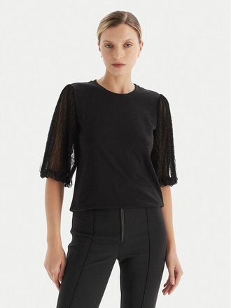 Twin-Set Bluse 252TT2310 Schwarz Regular Fit