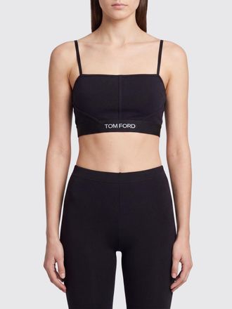 Tom Ford Top court coupe slim en modal avec logo jacquard et fines bretelles