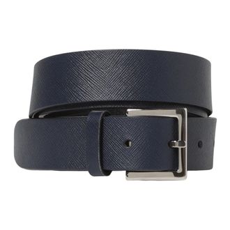 Orciani Homme, Accessoires, Bleu, Taille: 105 CM Cintura Basic Saffiano