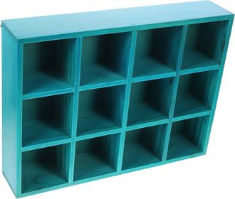 TOPBATHY JOINPAYA Mediterranes Wandregal mit 12 F&auml;chern Wandmontage oder Freistehend Figurenaufbewahrungsst&auml;nder f&uuml;r Actionfiguren Puppen und Sammlerst&uuml;cke Auf