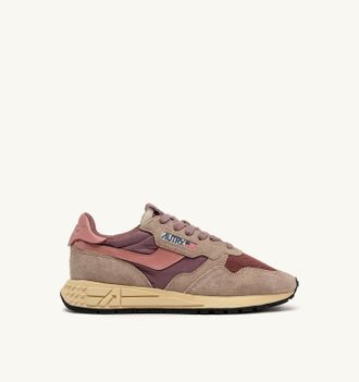 Autry SNEAKERS REELWIND LOW AUS NYLON WILDLEDER UND LEDER IN ROSE UND DESERT SAND