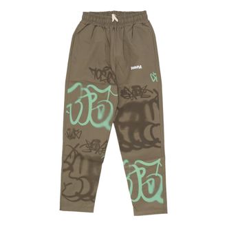 Disclaimer Logo Salbeigr&uuml;ne Baumwollhose - - Trousers - Herren - Gr&uuml;n - L
