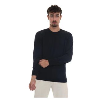 Hindustrie Homme, Pulls, Bleu, Taille: 3XL Slim Fit Merino Wool Pullover