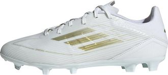 adidas Unisex F50 League Firm/Multi-Ground Schuhe, Ftwwht Goldmt Ftwwht, 43 1/3 EU