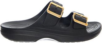 Crocs Femme, Chaussures, Noir, Taille: 36 EU Saturday Metallic Buckle