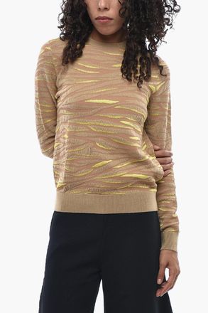 Stella McCartney Zweifarbiger Rundhalspullover Mit Animal-Print Stella McCartney