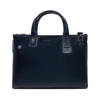 Piquadro Sac pour ordinateur et iPad en cuir personnalisable avec protections antichoc et Rfid - Homme - Sacs - Bleu - Taille: ONE Size