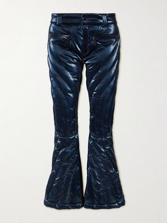 Perfect Moment Pantalon De Ski Matelassé Évasé Carving Air X Johnnie Walker - Bleu