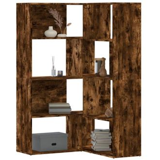 vidaXL Vidaxl - Eck-B&uuml;cherregal 4 Etagen R&auml;uchereiche 85x85x140cm Holzwerkstoff