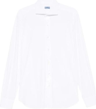 Barba Langarmhemd mit Knopfleiste - - Shirts - Herren - Wei&szlig; - XL