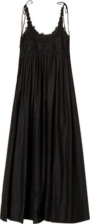 Twinset Femme, Robes, Noir, Taille: 40 FR Robe Longuette avec Corsage en Dentelle
