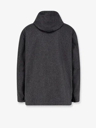 Hev&ograve; Mens Coat Grottaverde Grey Virgin Wool Blend