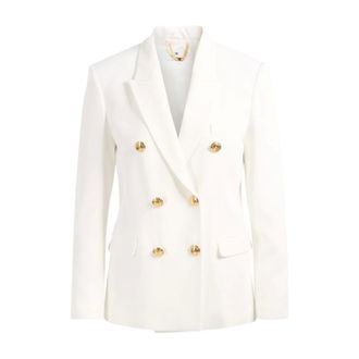Elisabetta Franchi Femme, Vestes, Blanc, Taille: 36 FR Blazer Crois&eacute;
