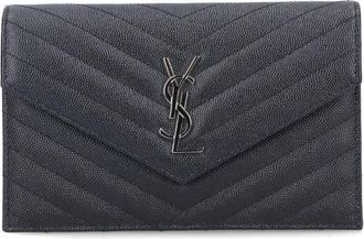 Saint Laurent Wallet With Chain Cassandre