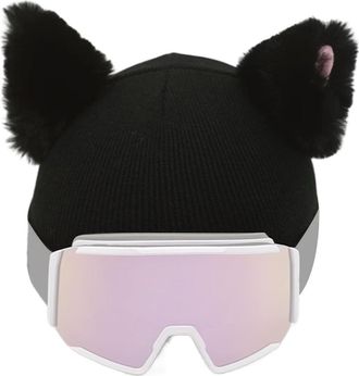 Generic Pl&uuml;sch-Kopfbedeckungsh&uuml;lle - Niedliche Ski-Katzenohren, Dekorativer Kopfbedeckungsschutz, Flauschige Skih&uuml;lle | Wintersportausr&uuml;stung, Skating-Zubeh&ouml;r