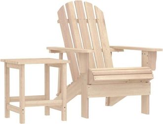 vidaXL Vidaxl - Chaise de jardin Adirondack avec table Bois de sapin massif