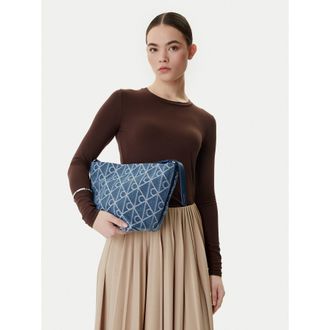 Calvin Klein Handtasche Calvin Klein Emblem Aop Denim Bucket LV04F3432G Blau