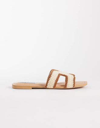 Steve Madden Zarina-W - Sandales plates - Fauve/ivoire-Brown