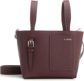 Valextra Sac Port&eacute; &Eacute;paule - Rouge Brun